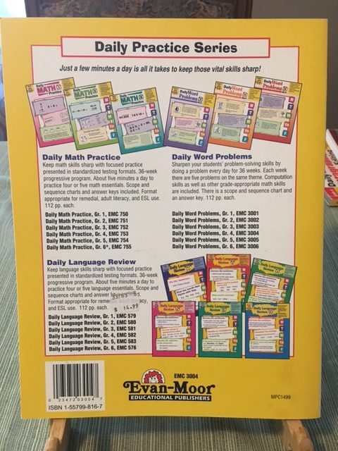 Daily Word Problems Math 4 (2001 edition) – Homeschool Used Book