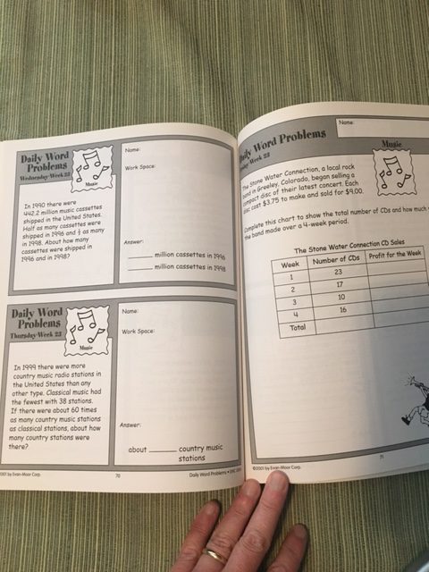 Daily Word Problems Math 4 (2001 edition) – Homeschool Used Book