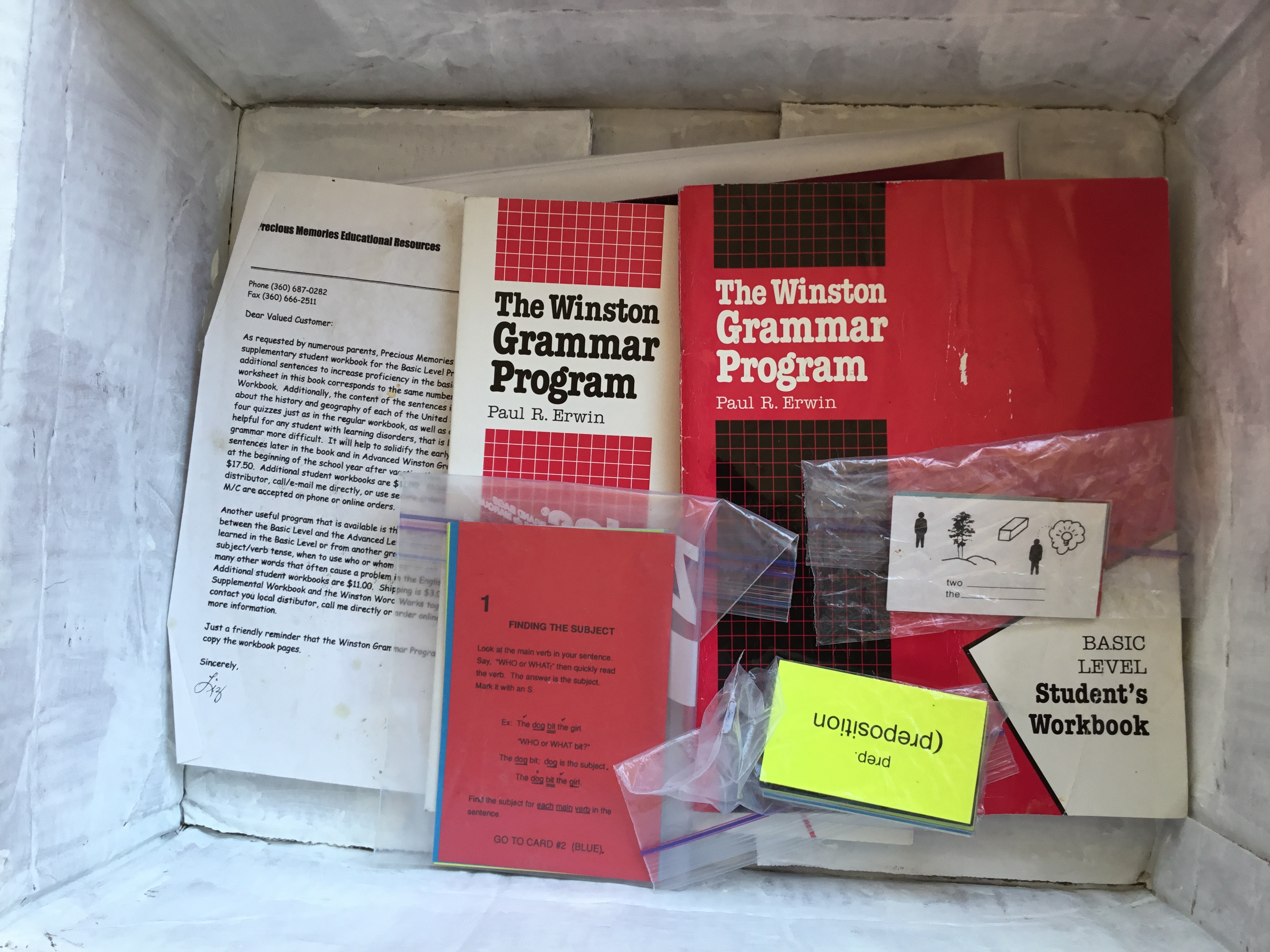 The Winston Grammar Program Basic Level -Full Set – Homeschool Used Book